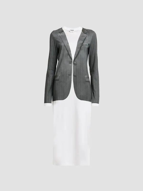 Moschino Blazer Print Cotton T-shirt Dress
