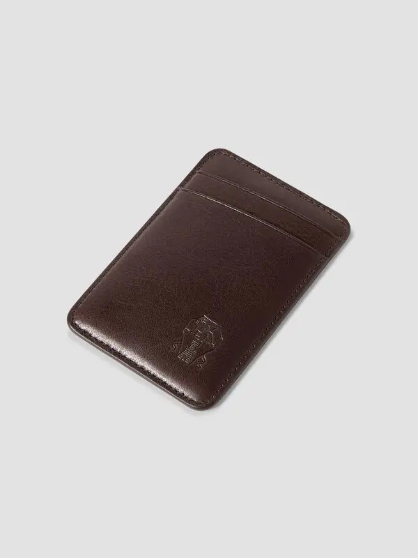 Brunello Cucinelli Grained Leather Magnetic Card Holder