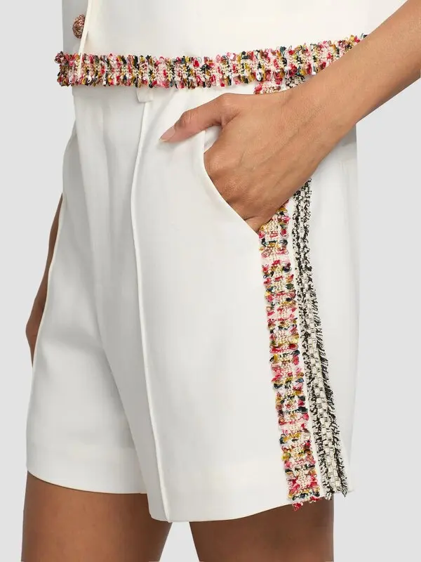 Cinq À Sept Lynn Fringe Trim Shorts