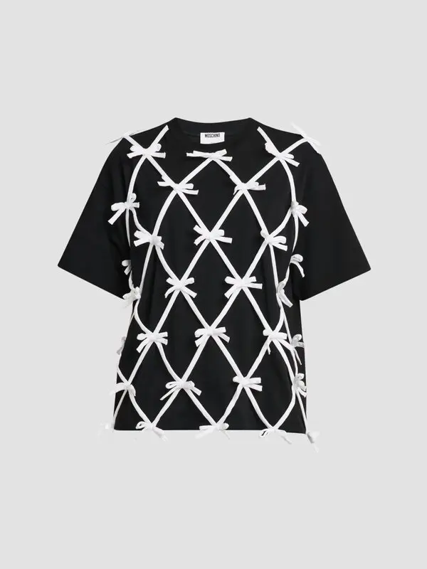 Moschino Bow Cotton T-shirt - Black