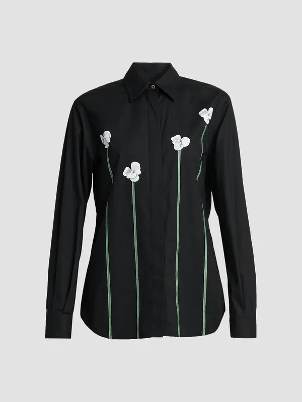 Moschino Floral Stretch-cotton Blouse