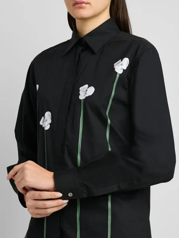 Moschino Floral Stretch-cotton Blouse