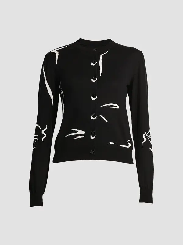 Moschino Patterned Knit Cardigan