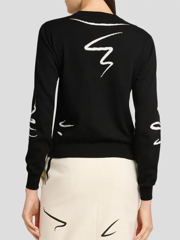 Moschino Patterned Knit Cardigan