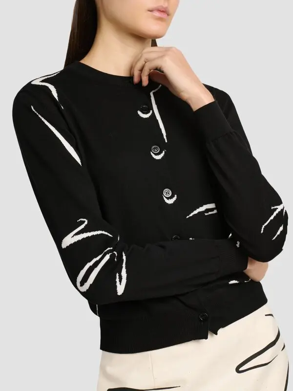 Moschino Patterned Knit Cardigan