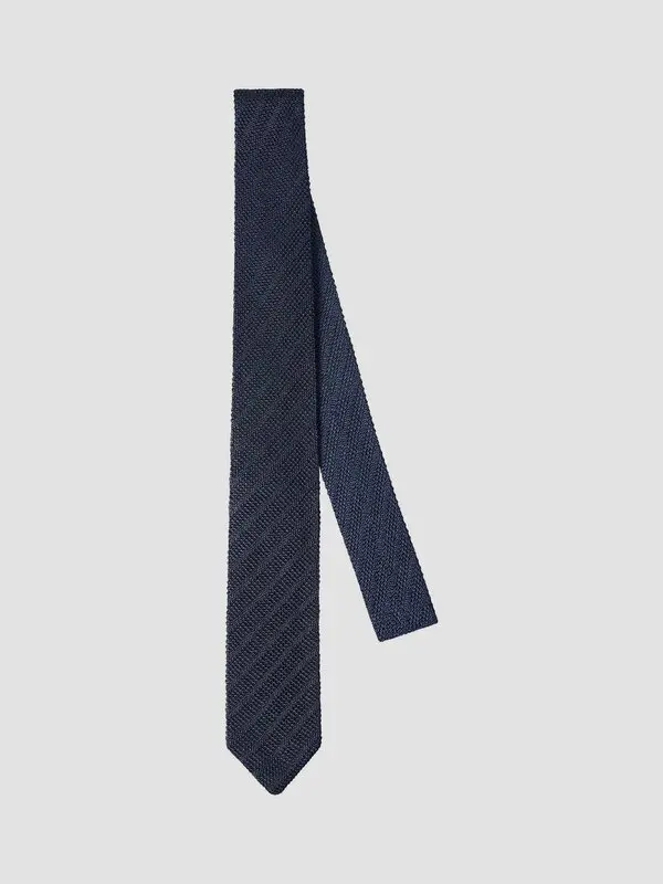 Brunello Cucinelli Textured Silk Tie - Blue