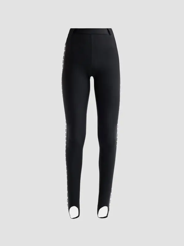 Moschino Logo Tape Stirrup Leggings - Black