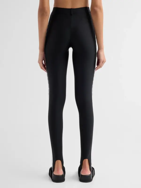 Moschino Logo Tape Stirrup Leggings