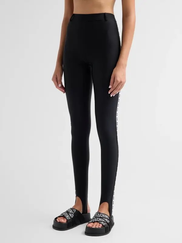 Moschino Logo Tape Stirrup Leggings