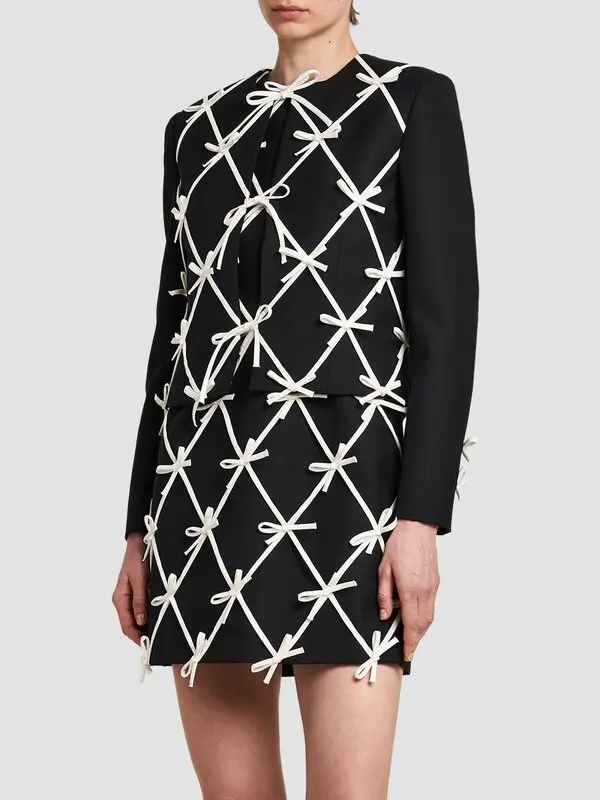 Moschino Bow Wool Knit Jacket
