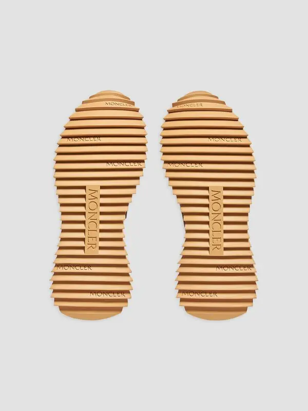 Moncler Pacey2 Sneakers In Suede And Nubuck - Brown