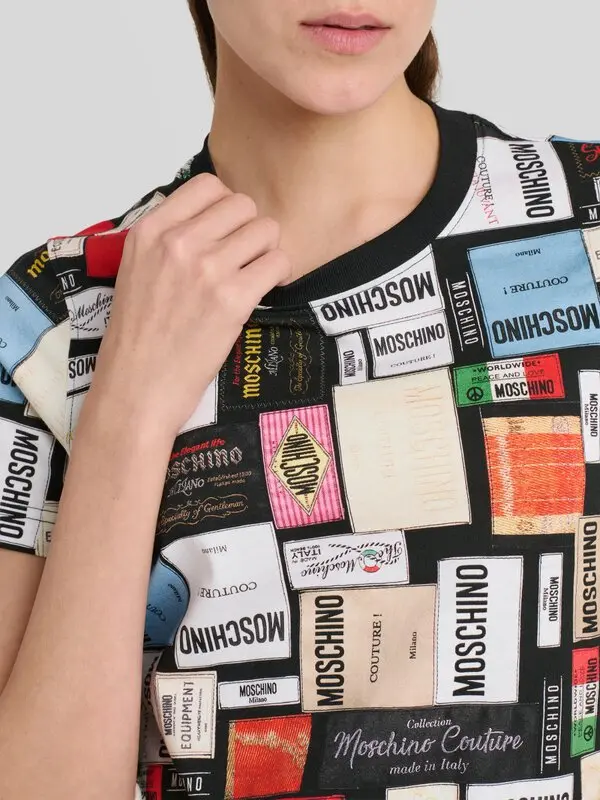 Moschino Logo Patch Cotton T-shirt