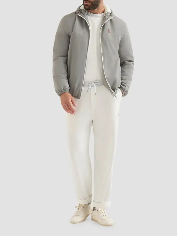 Brunello Cucinelli Cotton French Terry Sweatshirt With Embroidery - Off White