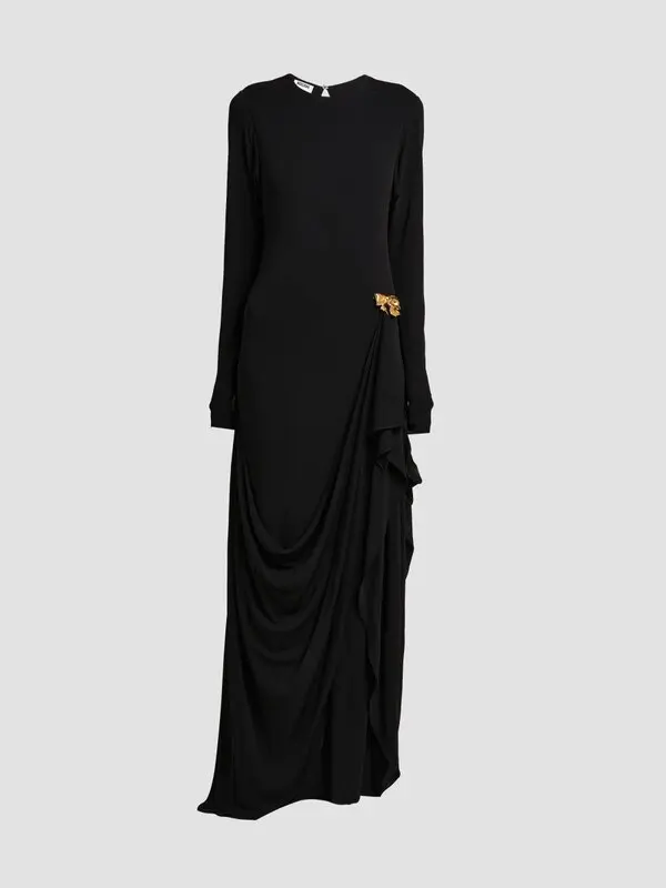 Moschino Bow Draped Maxi Dress