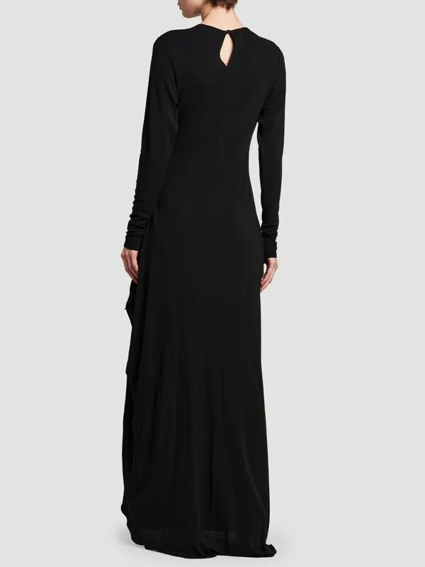 Moschino Bow Draped Maxi Dress