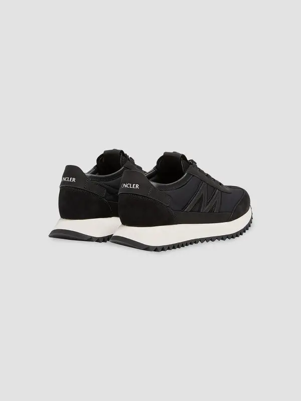 Moncler Pacey2 And Sneakers In Suede And Nubuck - Black