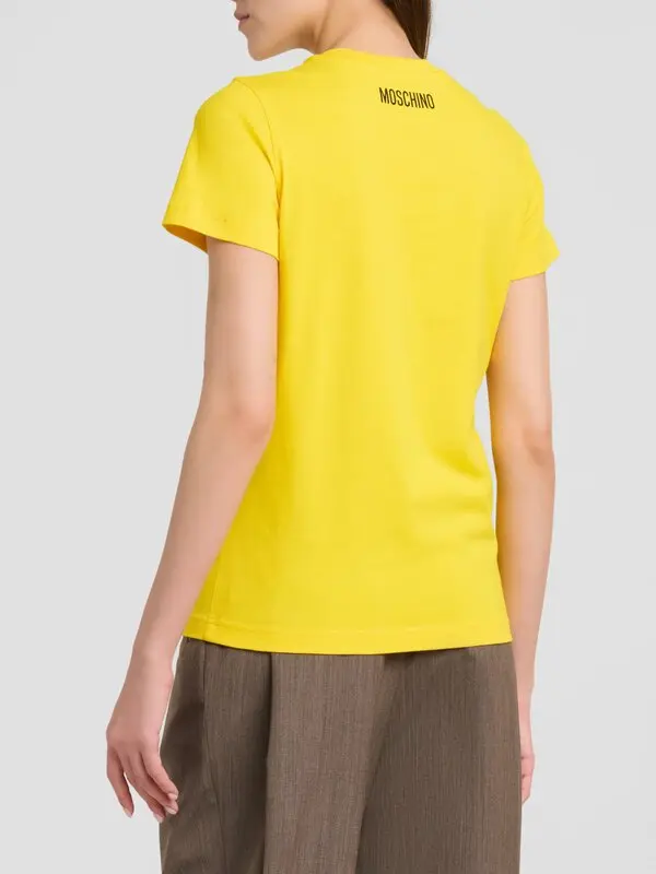 Moschino Upside-down Smiley Cotton T-shirt