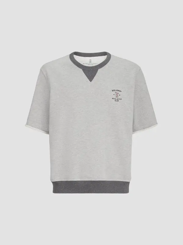 Brunello Cucinelli Cotton French Terry Short Sleeve Sweatshirt