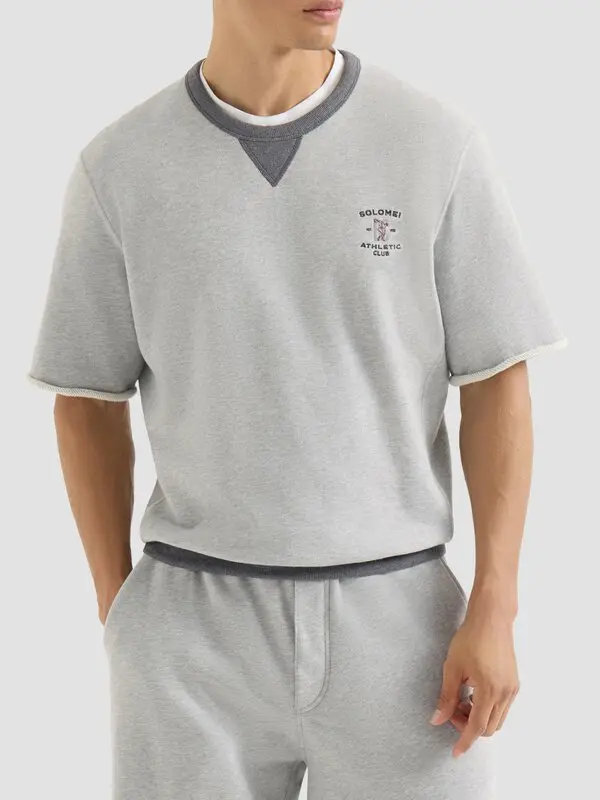 Brunello Cucinelli Cotton French Terry Short Sleeve Sweatshirt