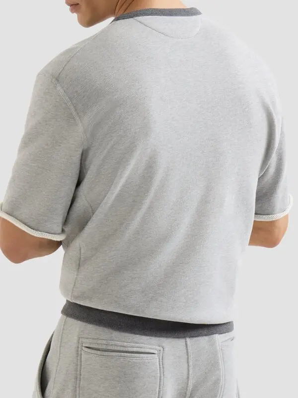 Brunello Cucinelli Cotton French Terry Short Sleeve Sweatshirt