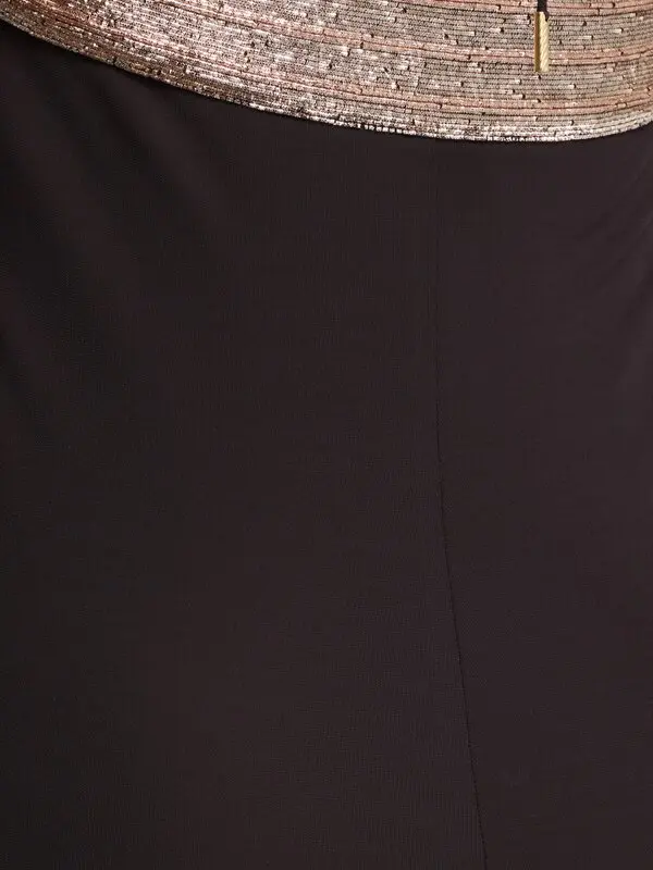 Alberta Ferretti Sequin-embellished Jersey Empire-waist Gown