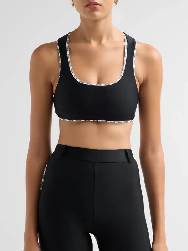 Moschino Logo Tape Sports Bra