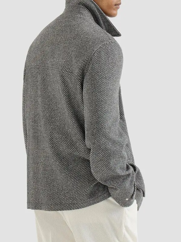 Brunello Cucinelli Cashmere And Silk Diagonal Field Jacket