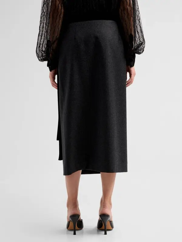 Alberta Ferretti Wool Midi Skirt