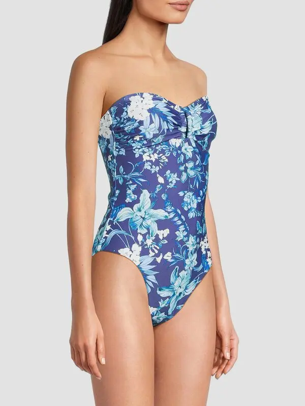 Kobi Halperin Queen Floral One-piece Swimsuit - Indigo Multi
