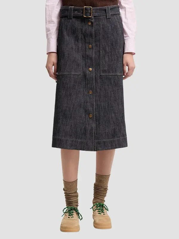 Moncler Skirt In Denim