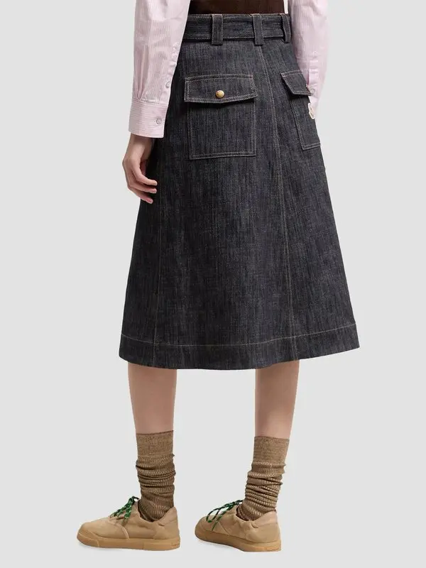 Moncler Skirt In Denim