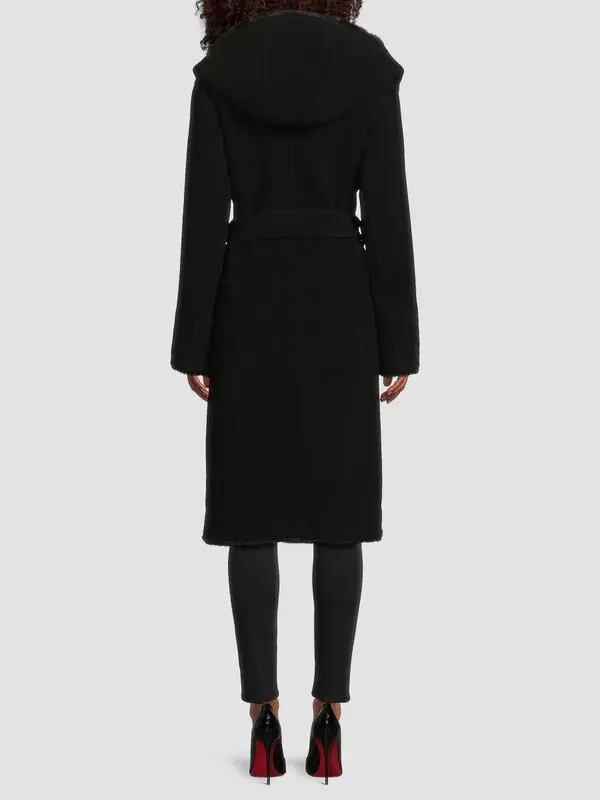 Kobi Halperin Valentine Faux Fur-trim Wool Coat - Black