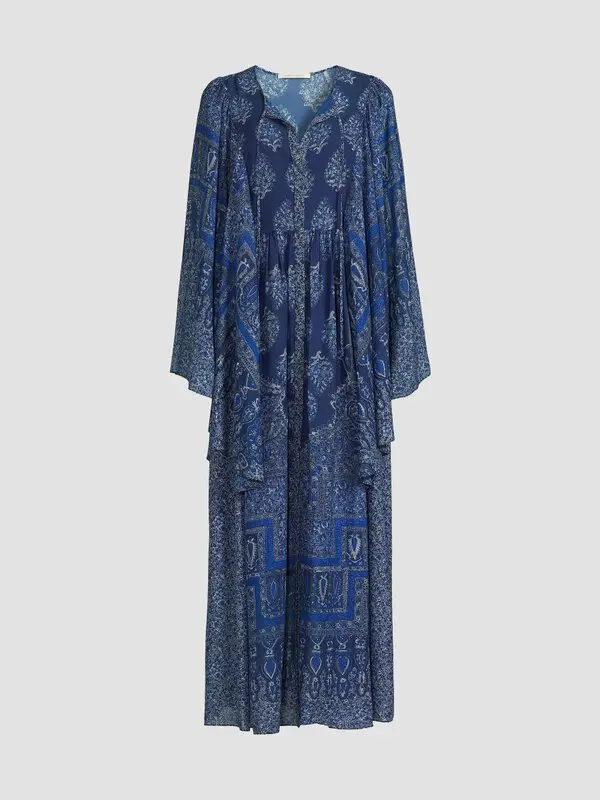 Kobi Halperin Salem Chiffon Maxi Dress - Indigo Multi
