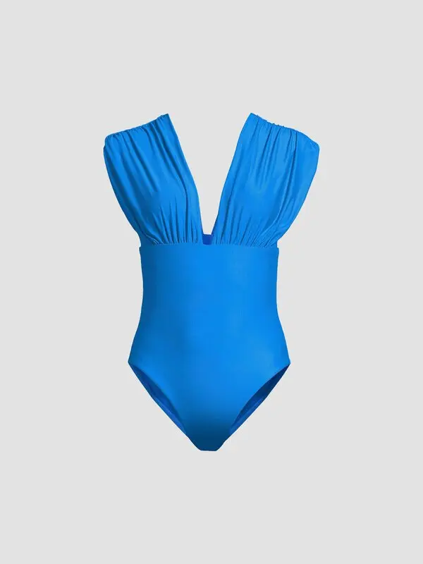Kobi Halperin Joy Ruched One-piece Swimsuit - Blue
