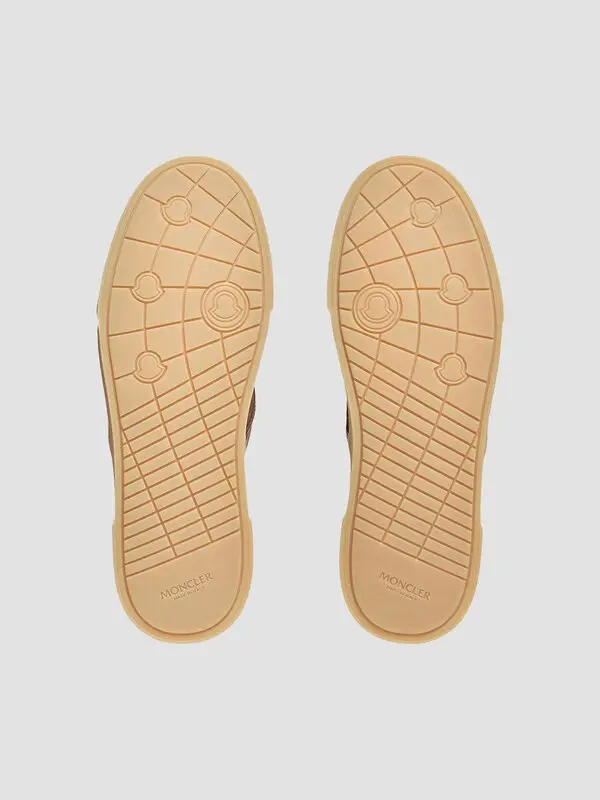 Moncler Vera Leisure Sneakers In Suede - Brown