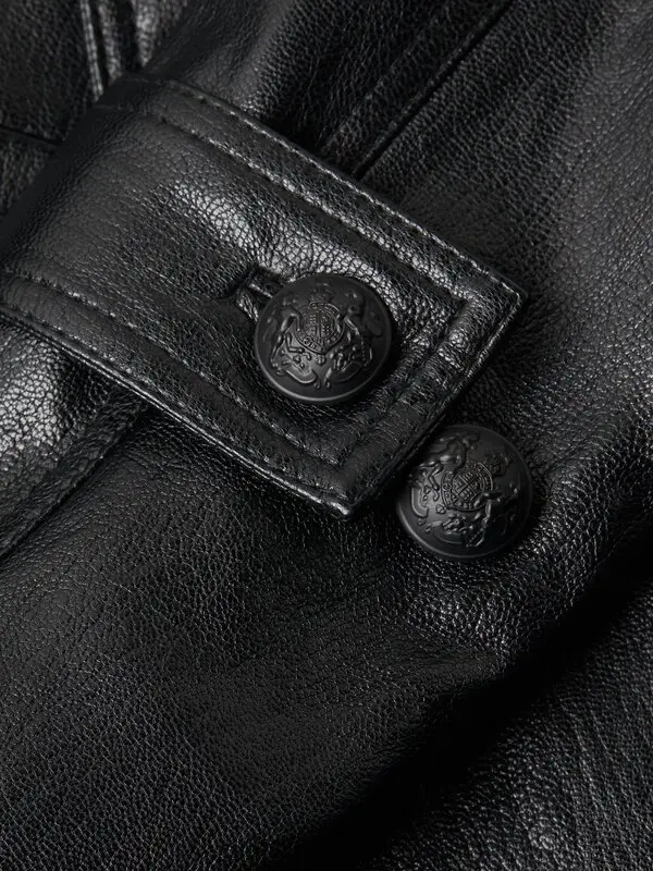 Kobi Halperin Tony Faux-leather Trench Coat - Black
