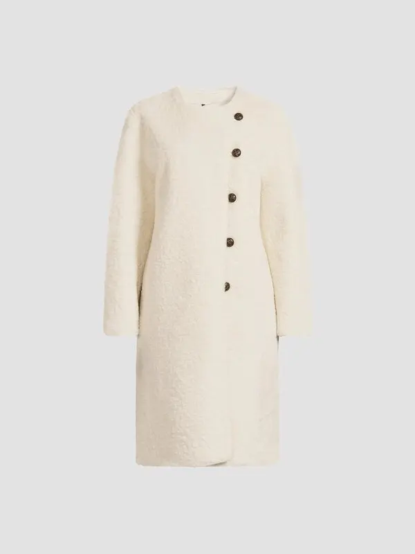 Kobi Halperin Sami Faux-shearling Coat - Ivory