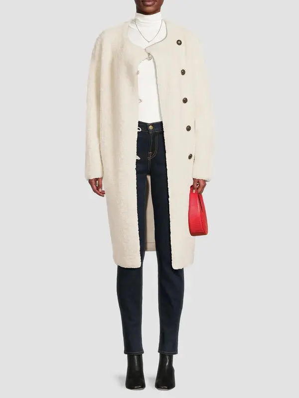 Kobi Halperin Sami Faux-shearling Coat - Ivory