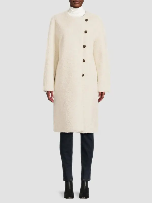 Kobi Halperin Sami Faux-shearling Coat - Ivory