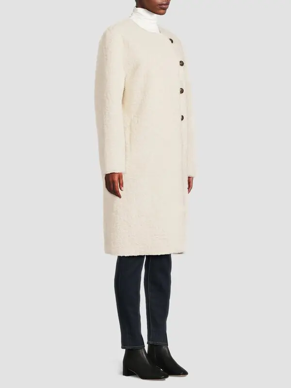 Kobi Halperin Sami Faux-shearling Coat - Ivory