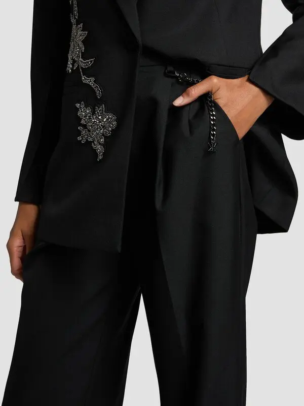 Kobi Halperin Steven Pleated Wool-blend Pants