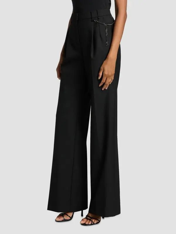 Kobi Halperin Steven Pleated Wool-blend Pants
