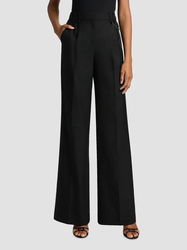 Kobi Halperin Steven Pleated Wool-blend Pants