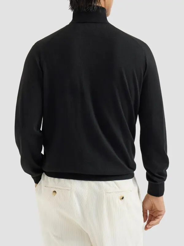 Brunello Cucinelli Cashmere And Silk Lightweight Turtleneck Sweater