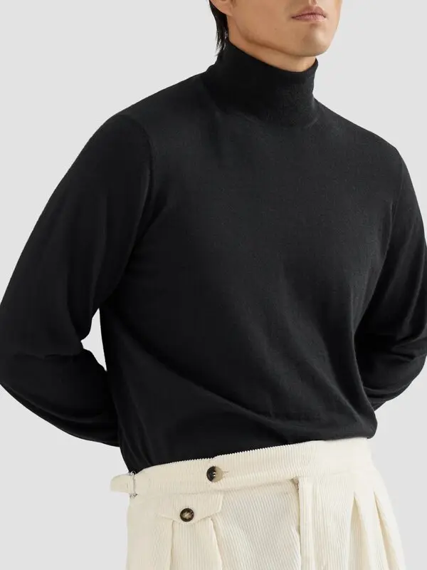 Brunello Cucinelli Cashmere And Silk Lightweight Turtleneck Sweater