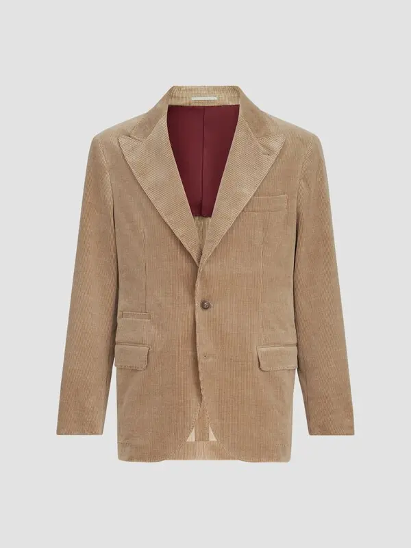 Brunello Cucinelli Comfort Cotton And Cashmere Corduroy Deconstructed Blazer