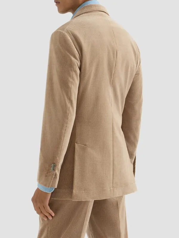 Brunello Cucinelli Comfort Cotton And Cashmere Corduroy Deconstructed Blazer