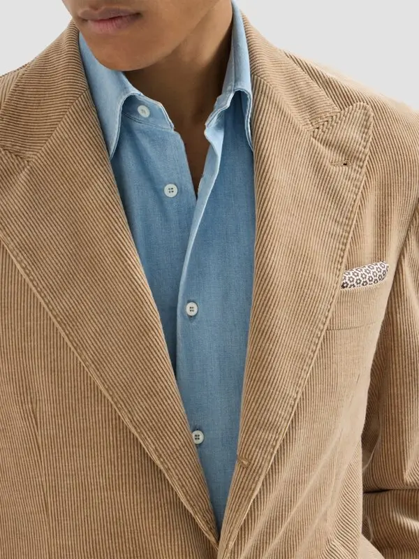 Brunello Cucinelli Comfort Cotton And Cashmere Corduroy Deconstructed Blazer