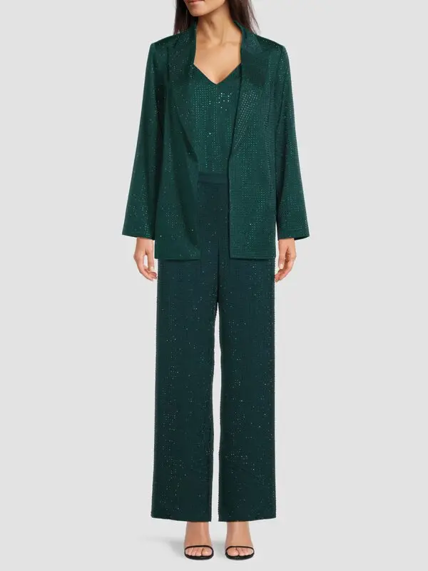 UNGARO Willow Hotfix Stretch-silk Self-tie Jacket - Pine