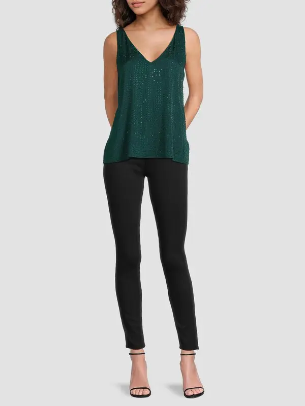UNGARO Rosie Hotfix Crystal Blouse - Pine
